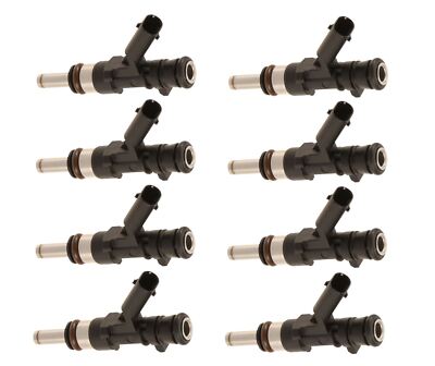 Set of 8 Fuel Gasoline Injectors with Seals (OEM) BOSCH for Mercedes 6 ...