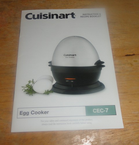 Cuisinart Egg Cooker Model CEC-7 Instruction & Recipe Booklet | eBay