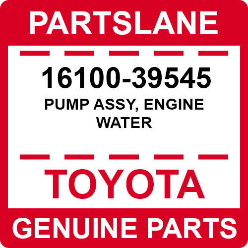 Toyota 4Runner FJ Cruiser Tundra Engine Water Pump 16100-39545 ...