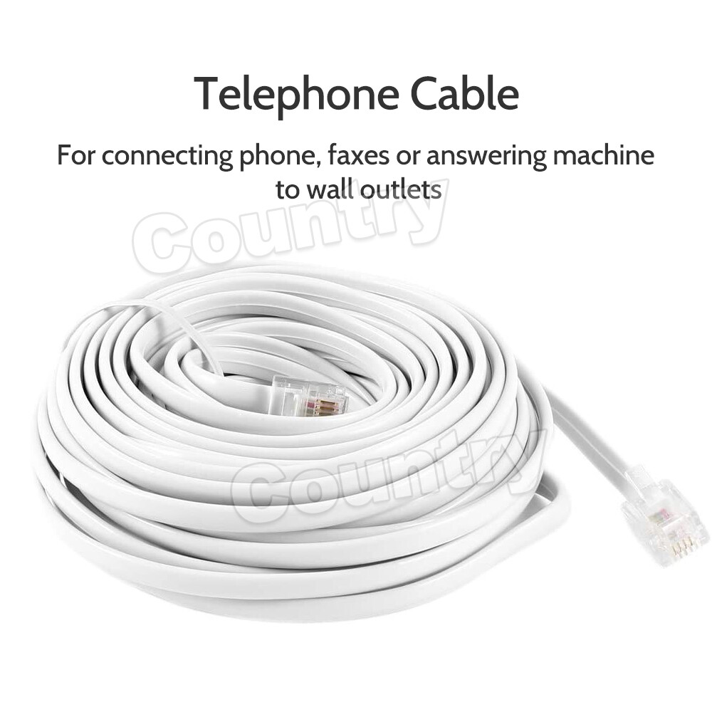 Phone Telephone Cable Extension Cord RJ11 Lead Plug ADSL2 Filter Home ...