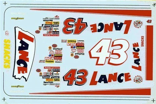 Chimneyville #43 Lance 1996-Rodney Combs 1/24 Nascar decal | eBay