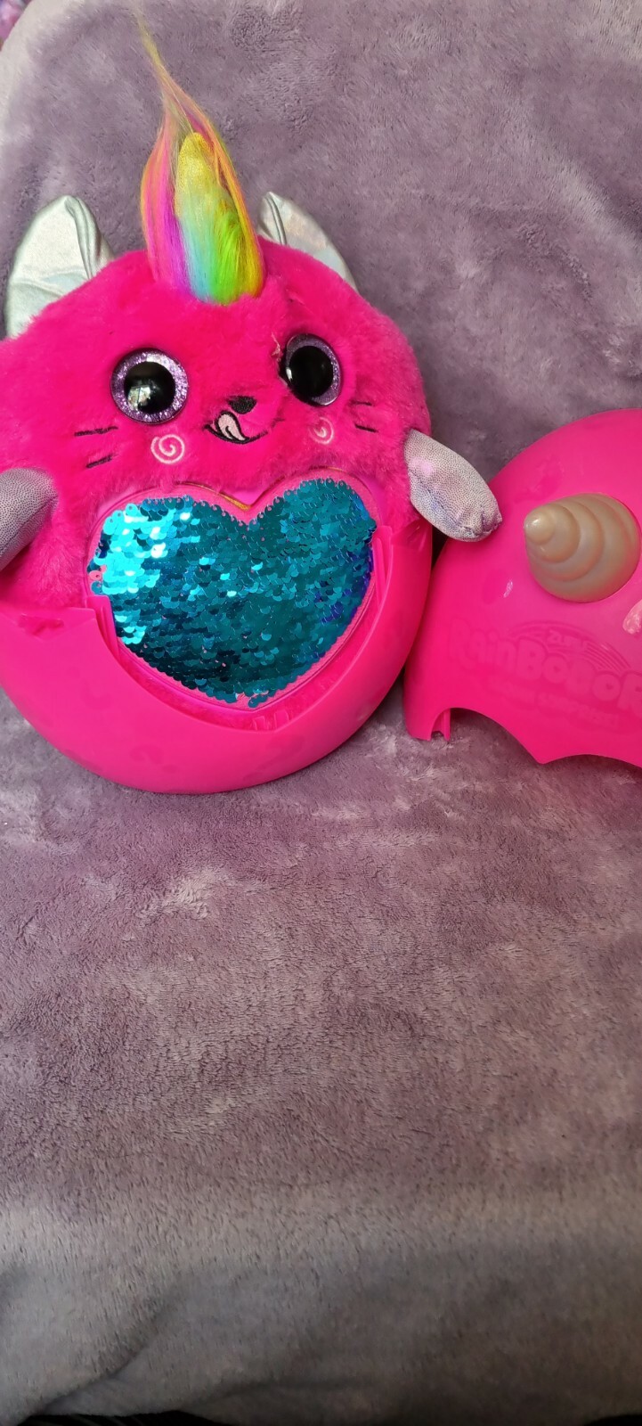 Rainbocorns Sequin Surprise Mystery Egg Plush - Pink Snapcat Kittycorn ...