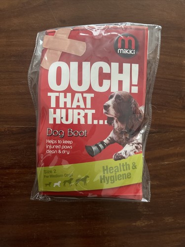 MIKKI OUCH THAT HURT INJURED DOG PUPPY PAW FOOT PROTECTION BOOT SHOE ...