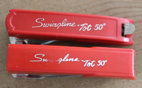 Vintage Swingline Tot 50 Mini Red Stapler 2 Staplers TESTED WORKS | eBay