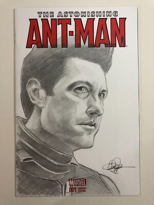 Original sketch cover variant art, Paul Rudd, Antman by Dan Neidlinger ...