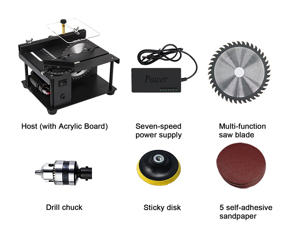 Compact Heavy Duty Table Saw Rotating Speed 1000-3000r/min Work Shop ...