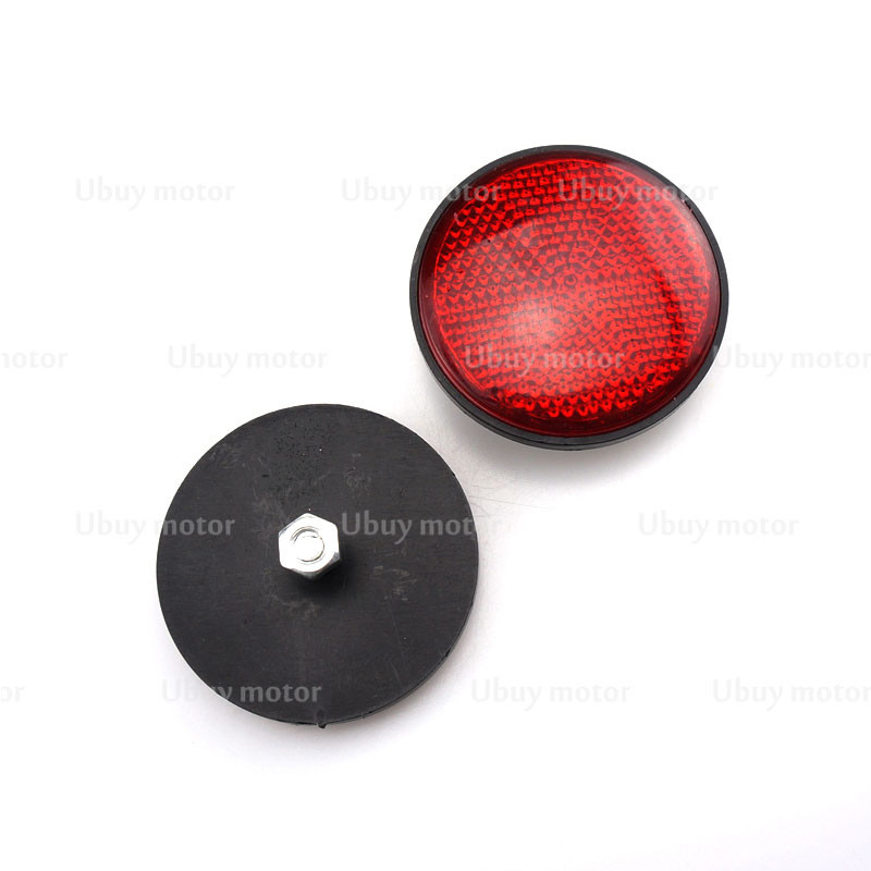 2pcs Round Yellow Reflectors Universal For Motorcycles ATV Bikes Dirt ...