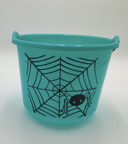 Vintage Teal Spider Halloween Trick Or Treat Bucket Pail | eBay