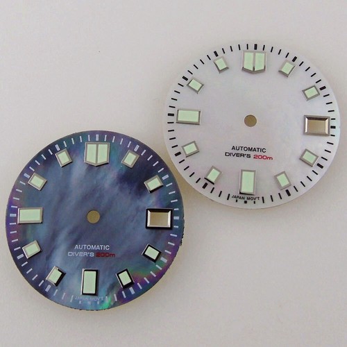29MM Black White Mother of Pearl Dial Luminous Dial For MOD Dial Japan ...