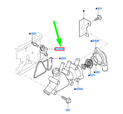 NEW FORD KA MK1 ENGINE COOLANT TEMPERATURE SENSOR 1089854 XS6F-12A648 ...