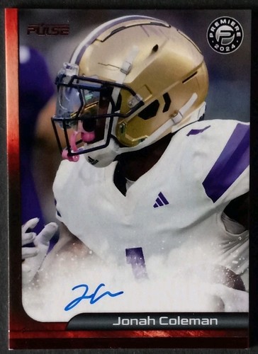2024 Pulse #PF-JOC Jonah Coleman Red Auto Autograph Rookie RC /75 | eBay