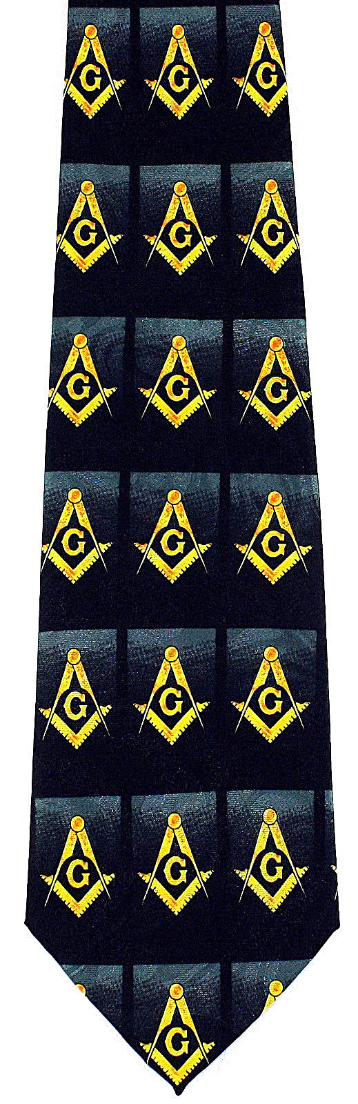 Compass & Square Blocks Men's Necktie Mason Freemason Masonic Black ...