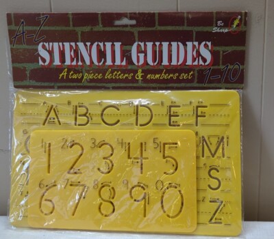 Stencil Guides - Alphabet & Numbers Two Piece Set | eBay