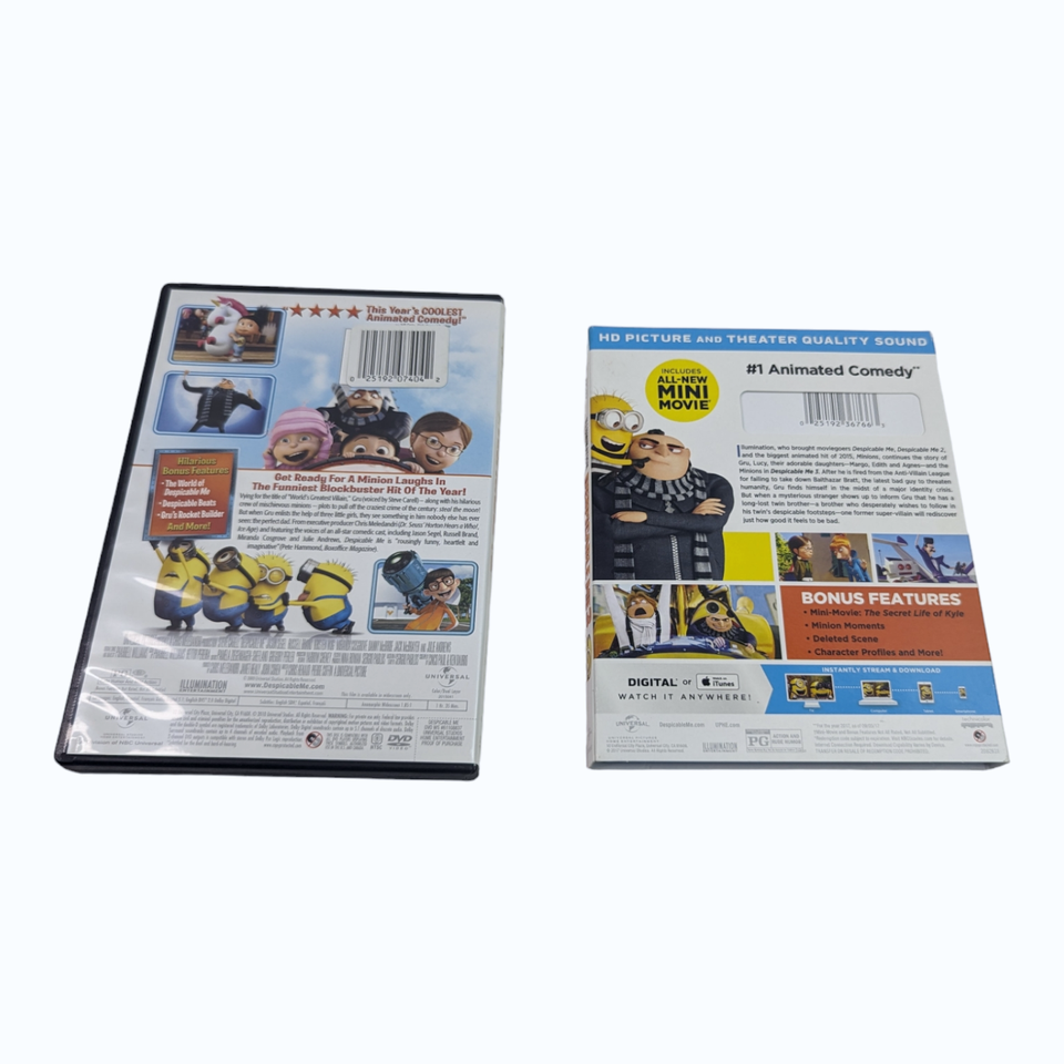Despicable Me DVD & Despicable Me 3 Blu-Ray lot of 2 - Pre-owned, like ...