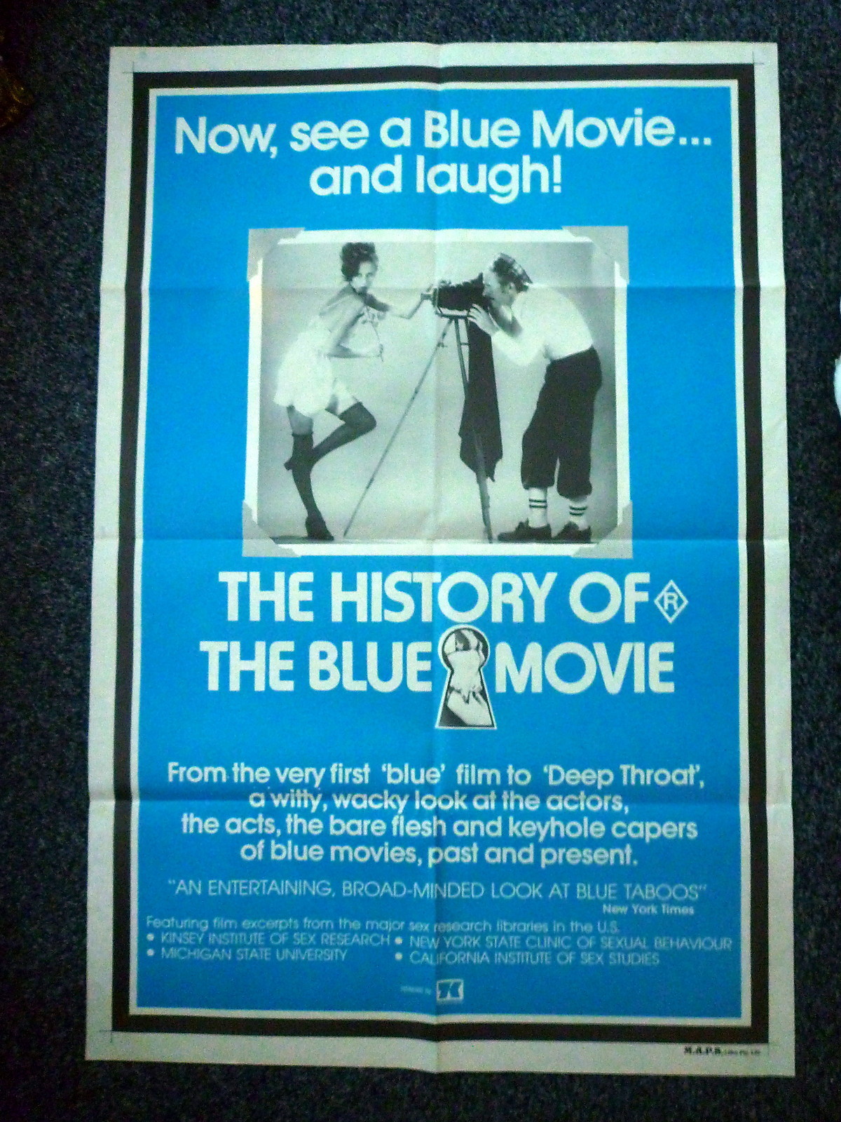 HISTORY OF THE BLUE MOVIE 1970s Original One Sheet Movie Poster Tempest ...