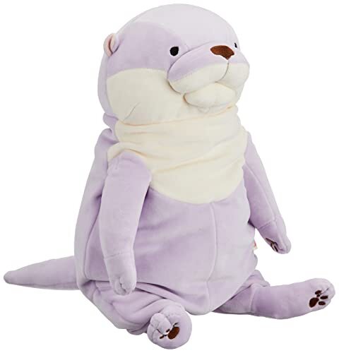 Shinada Global Mochi KawaUso Otter Pastel Lavender L Size Plush Doll ...