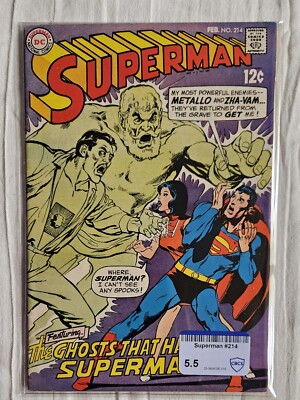 SUPERMAN Comic Book #214 1969 CBCS Grade 5.5 | eBay