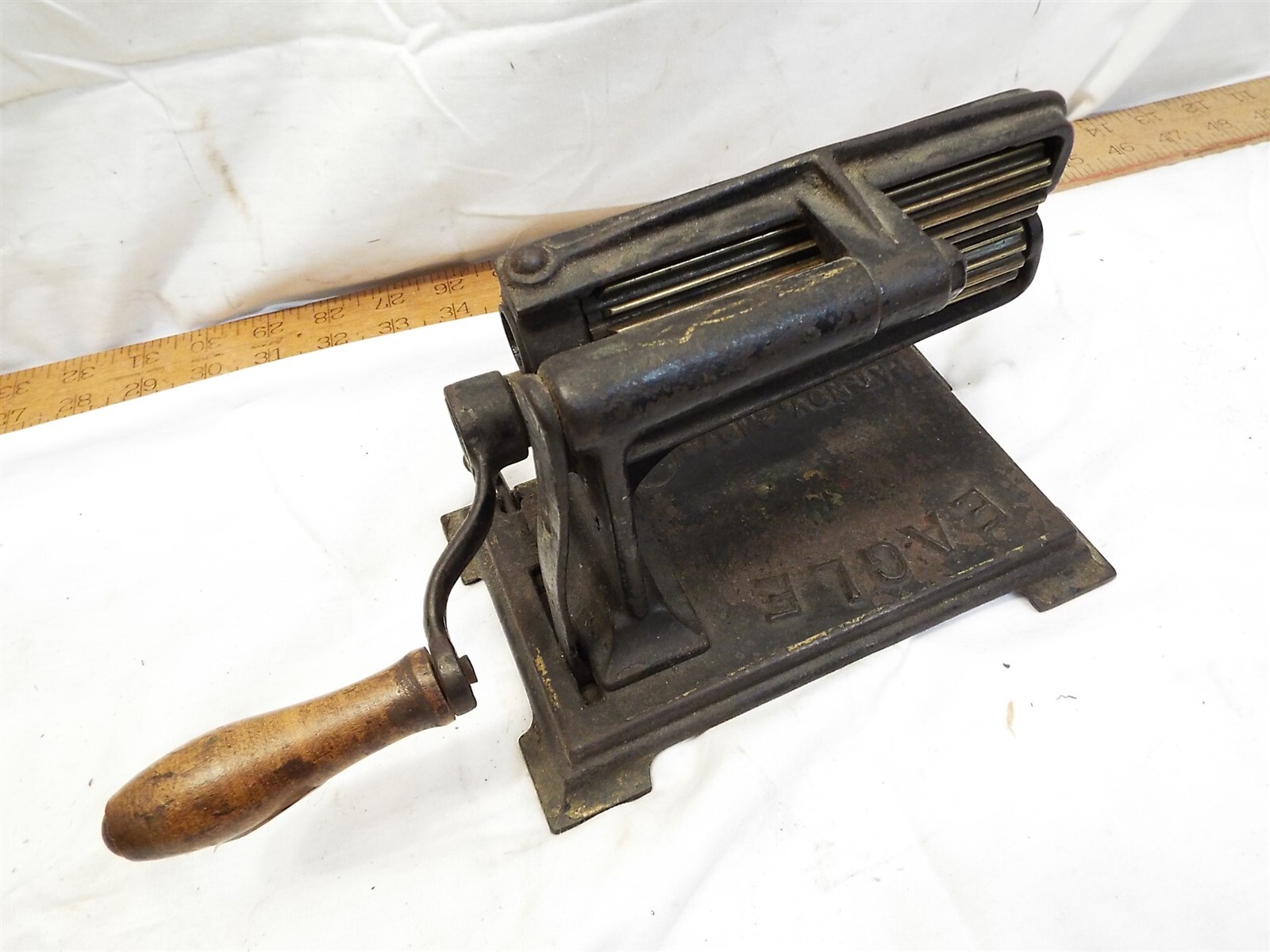 Antique Eagle 1875 Pat Fluting Cast Iron & Brass Hand Crank Tool ...