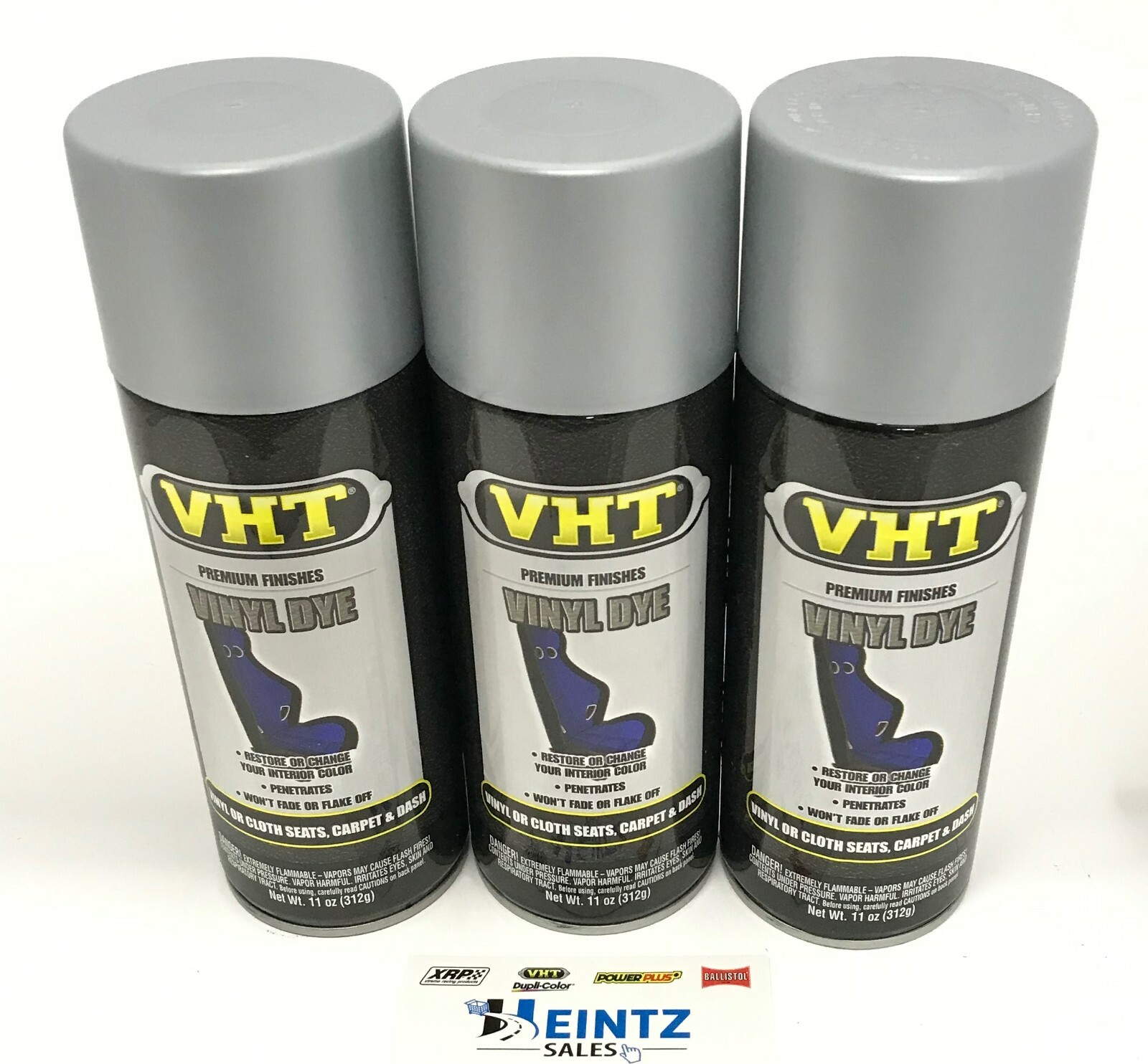 VHT SP946-3 PACK SILVER Satin Vinyl Dye Carpet, Dashboards, Vinyl Seats ...