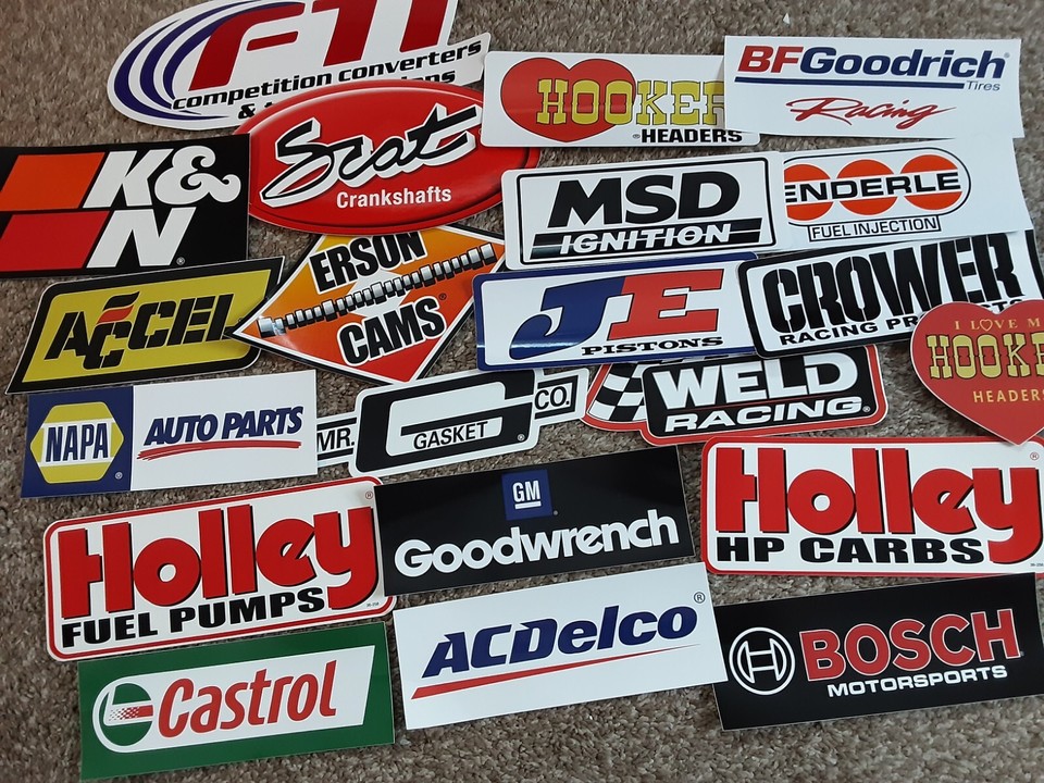 Lot of 20+ Classic Racing Decals Stickers Nascar NHRA Hot Rod Gasser ...