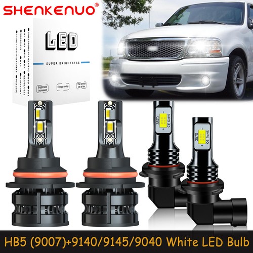 For Ford F-150 1999-2003 Combo LED Headlights Bulbs High Low Beam Fog ...