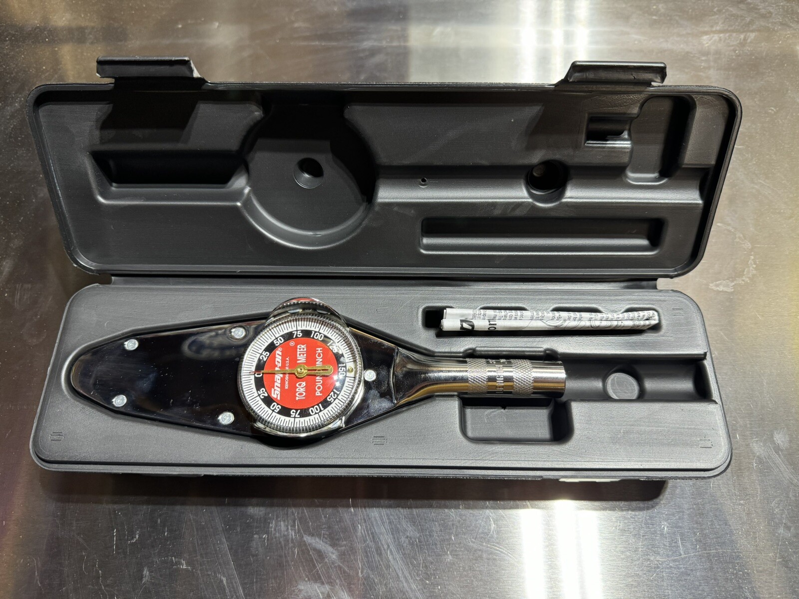 Snap-on Tools 3/8 Drive Torqometer Torque Wrench 150 Inch Pound TE12A ...