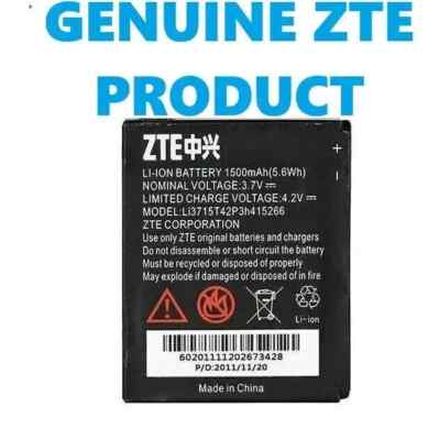ZTE Li3715T42P3h415266 OEM Battery for Z990 Avail Merit Z665c Valet | eBay