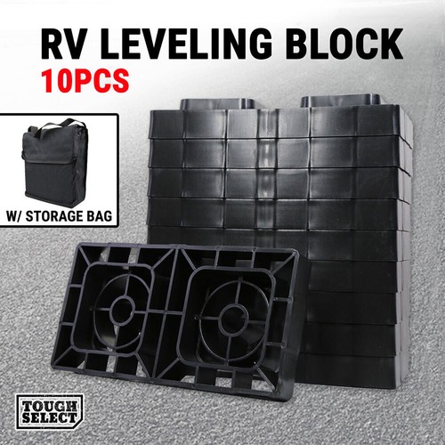 10x RV Leveling Block W/ Storage Bag Set Trailer Camper Interlocking ...