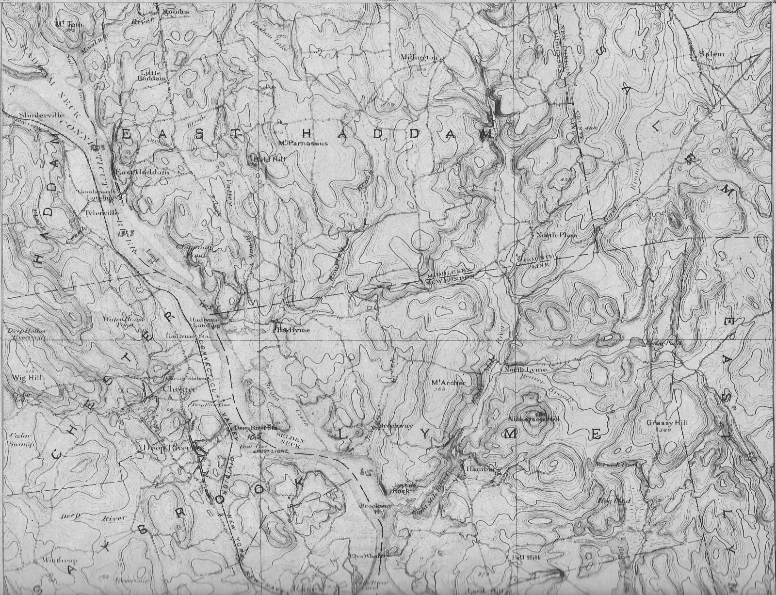 Lyme Hamburg Hadlyme Brockway Landing CT 1868 Maps with Homeowners ...