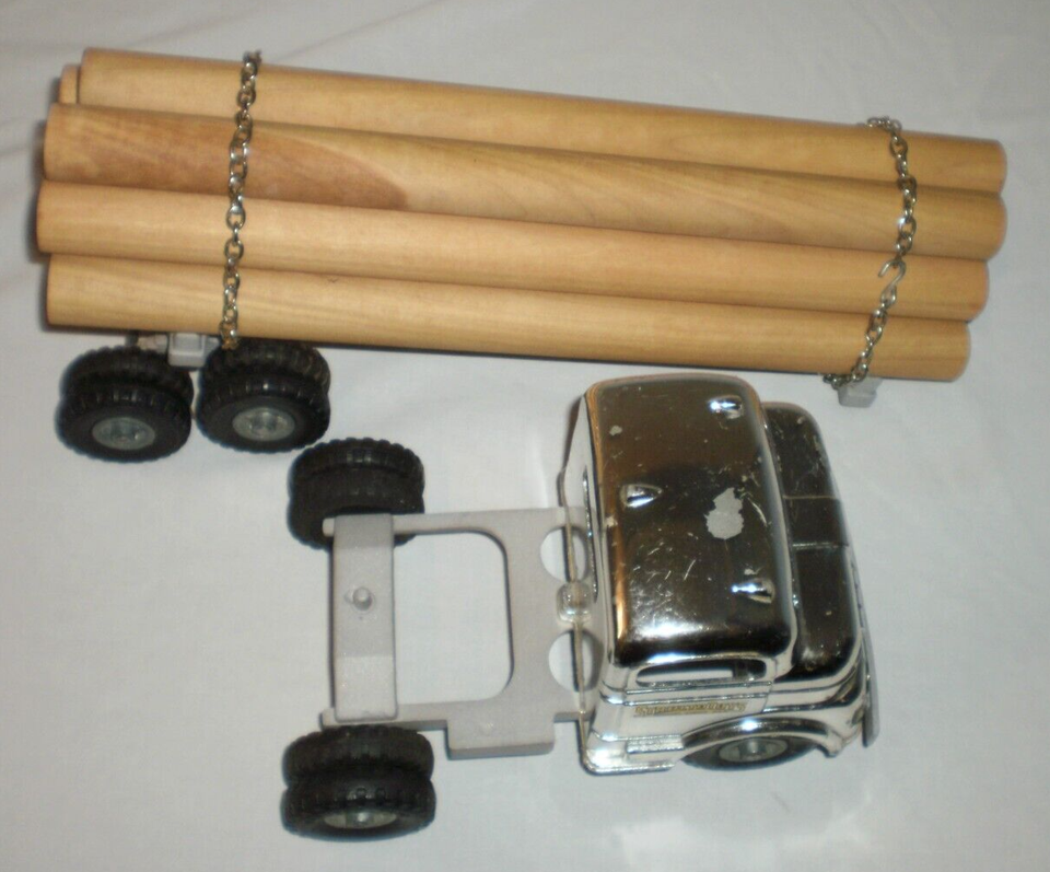 Vintage 1950's Structo Log Truck Chrome Cab & Mag Wheels w Logs 21 ...