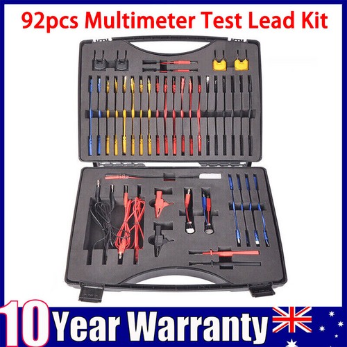 92pcs Multimeter Test Lead Kit Probe Pen Cable Alligator Clip Multi ...