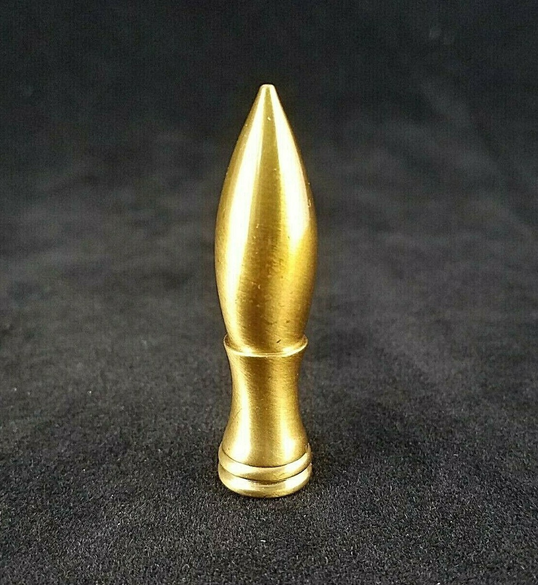 SOLID BRASS SATIN BULLET ELECTRIC LIGHTING LAMP SHADE FINIAL (NEW) | eBay