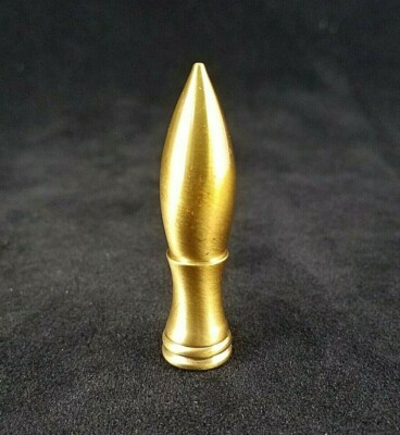 SOLID BRASS SATIN BULLET ELECTRIC LIGHTING LAMP SHADE FINIAL (NEW) | eBay
