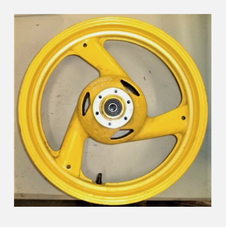 '95 98 97 96 94 93 92 FZR600 FZR 600 FRONT WHEEL YELLOW STRAIGHT TRUE ...