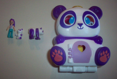 Mattel Polly Pocket Panda Compact - With Micro Doll & Mini Panda Bears ...