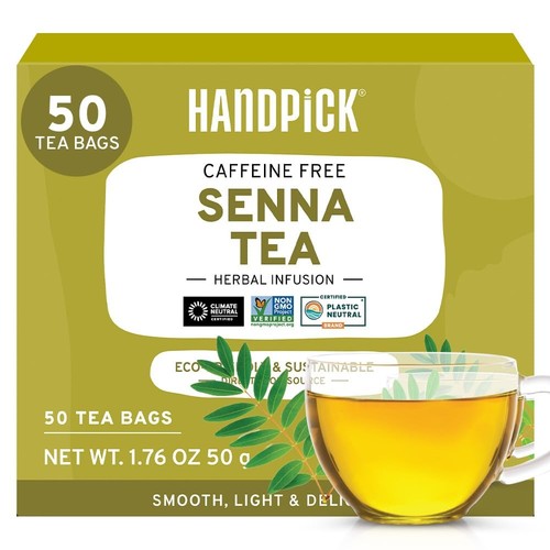 Handpick, Senna Tea Bags (50 Count) Non-gmo, Caffeine Free, Senna ...