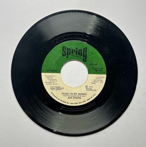 Music In My Bones / Fire Burning Joe Simon 45 RPM Vinyl | eBay