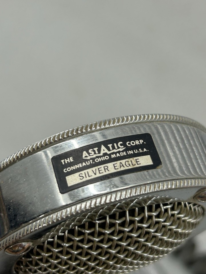 ASTATIC SILVER EAGLE PLUS D-104 DESK MIC MICROPHONE VINTAGE HAM RADIO ...