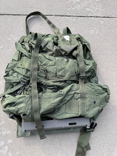US Military LC-1 ALICE Combat Woodland Nylon Field Pack W/ Frame Straps ...
