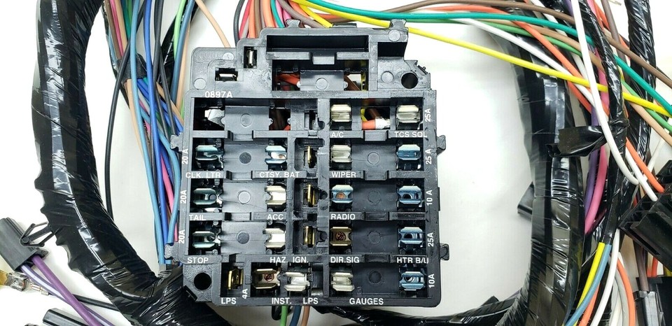 Dash Wiring Harness Fuse Box 1970 Chevelle SS El Camino Monte SS ...