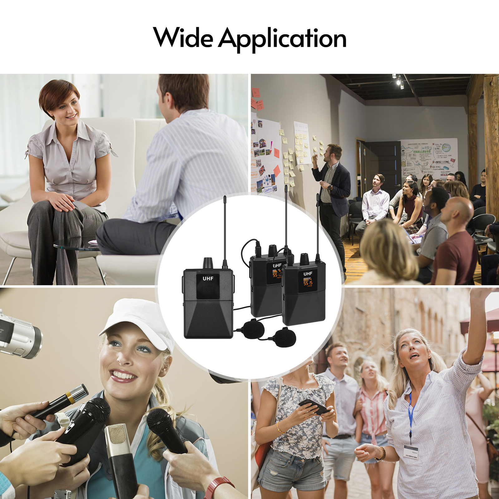 Wirless Microphone System with 2 Body- Microphone Transmitters I6W3 ...