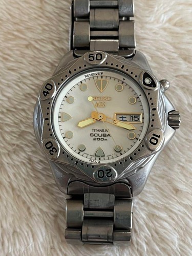 Grand Seiko GS Titanium AGRAND 200m Day Date White Dial Men's watch | eBay