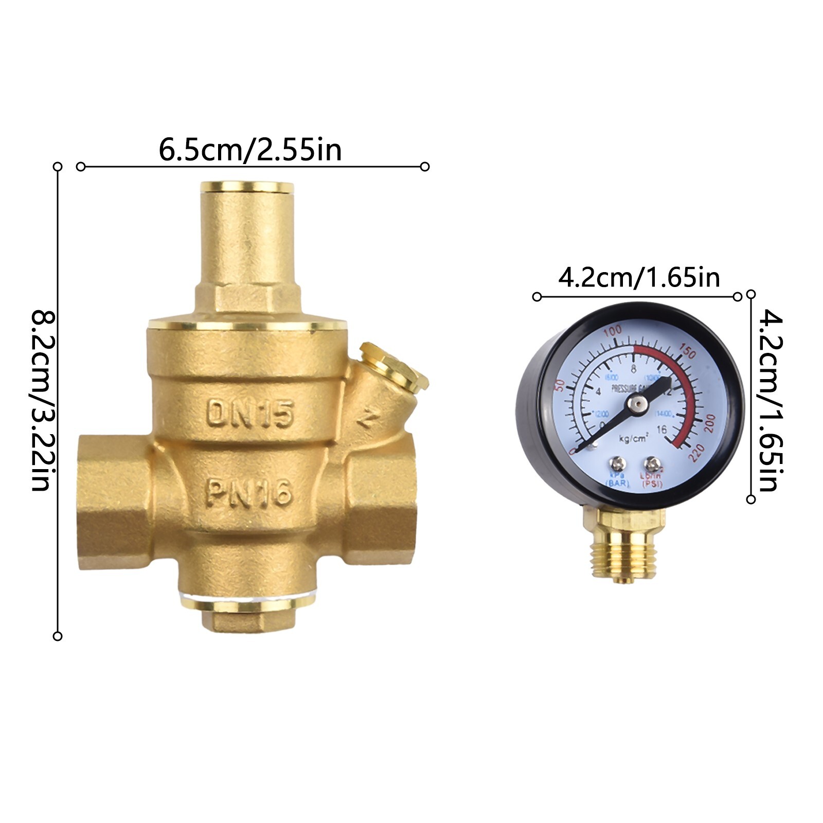 High Performance Brass Water Pressure Regulator with Adjustable ...