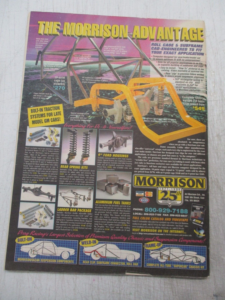 NATIONAL DRAGSTER MAGAZINE NOVEMBER 29, 1996 JIM YATES MCDONALDS CAR ...