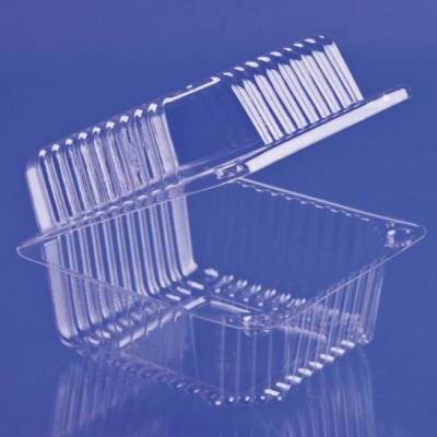 OPS Plastic Square Food Container Clear 5.125" L x 5.125" W x 3.25" D ...