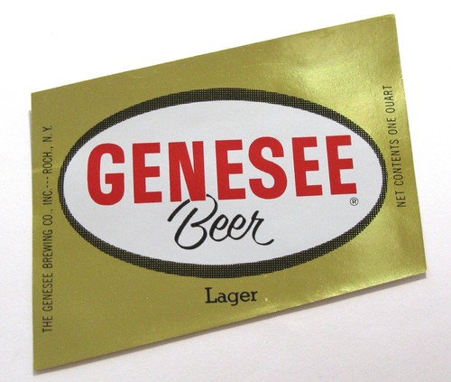 Genesee Brewing Co GENESEE BEER foil beer label NY32oz No CRVs | eBay