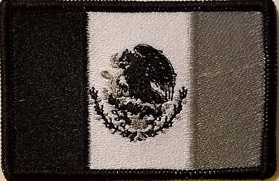 MEXICO Flag Patch With Hook Adhesive Fastener Black Border Version # 5 ...