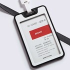 Hard Plastic Pocket ID Card Credit Badge Name Tag Holder Neck Strap ...
