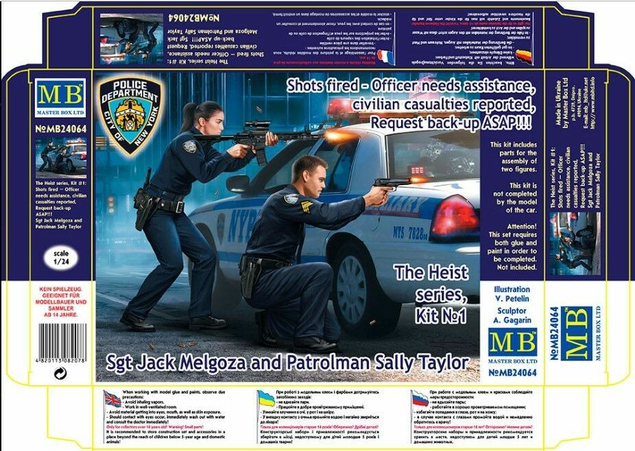 MASTER BOX 24064 1/24 THE HEIST SERIES KIT ?1 SHOTS FIRED Jack Melgoza ...