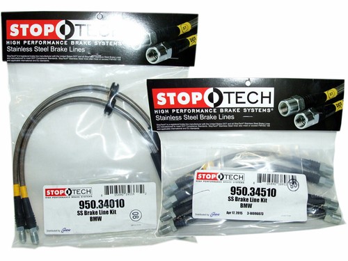Stoptech Stainless Steel Braided Brake Lines (Front & Rear Set / 34010 ...